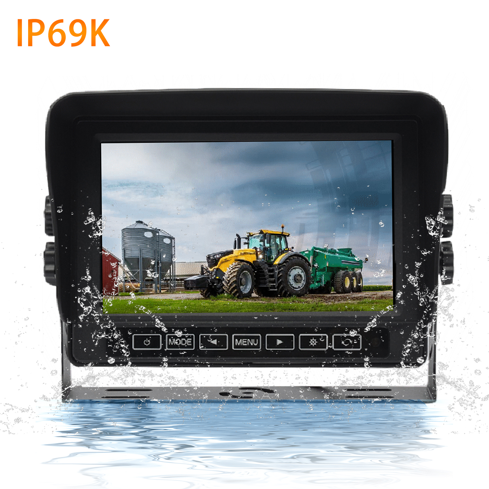 7" Vehicles AHD IP69K Waterproof IPS Monitor