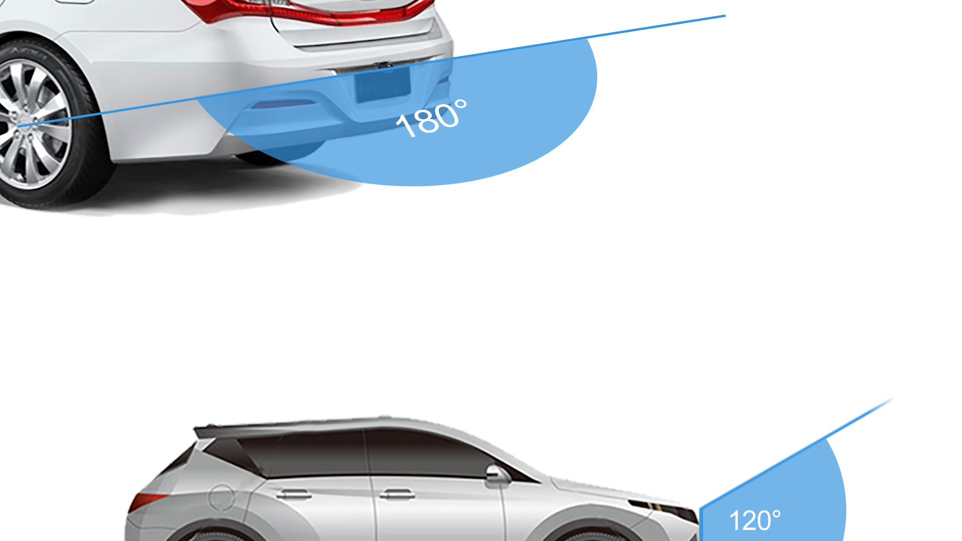 Real 180° Super Wide Angle Car Backup Camera - PJ