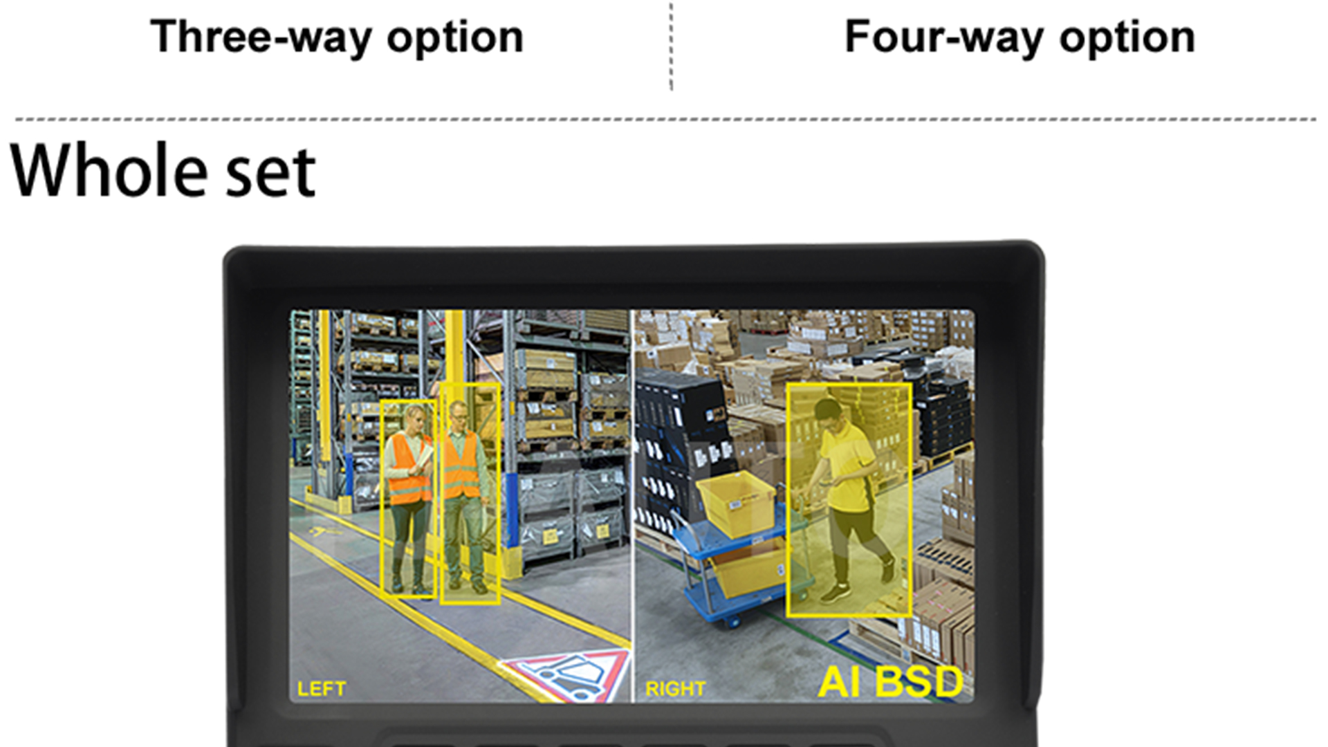 7" BSD Blind Spot Detection Monitor System