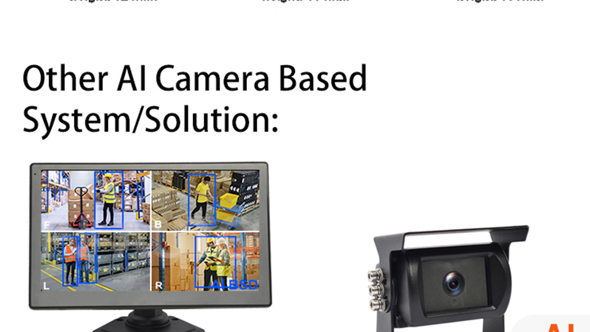 7" BSD Blind Spot Detection Monitor System