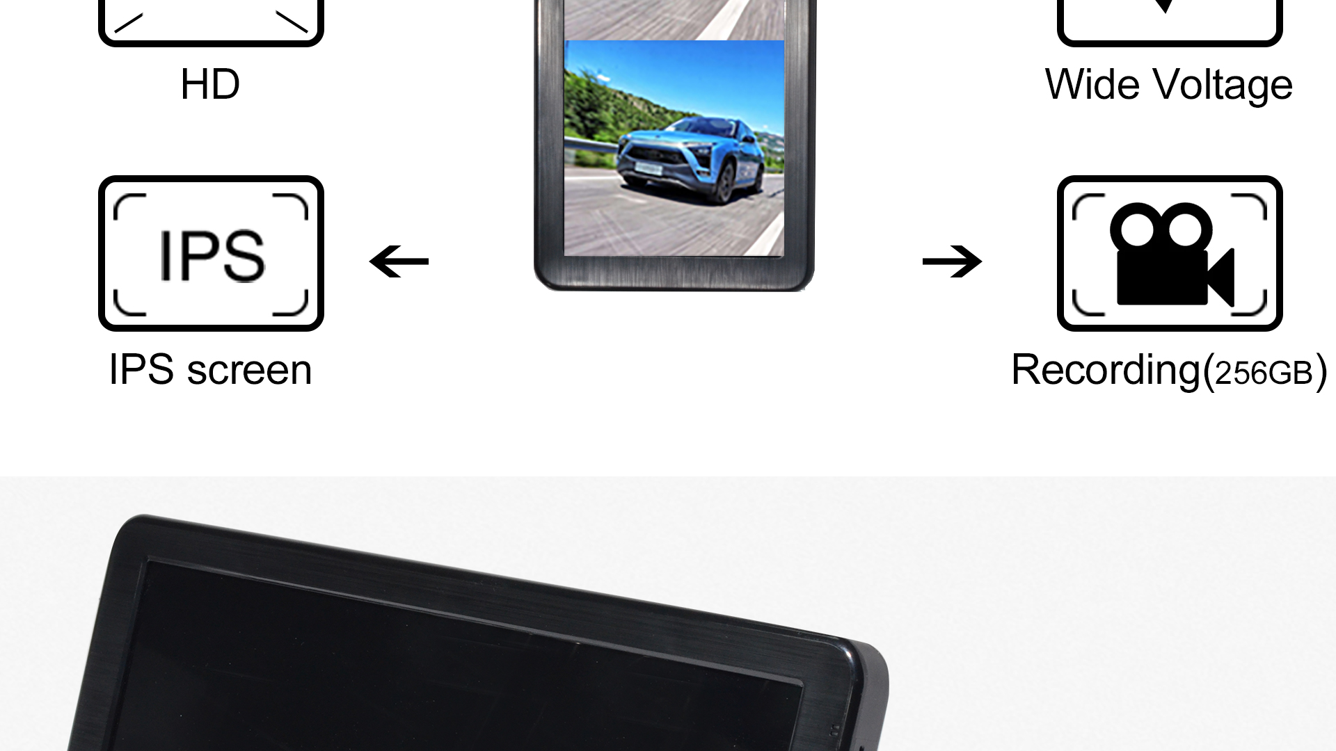 12.3" HD Side Mirror Monitor | PJ AutoTech