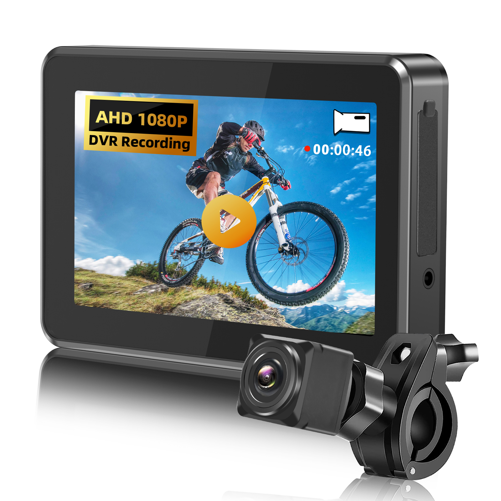 PJAuto 4.3 Rear View Bicycle Monitor Camera System & DVR